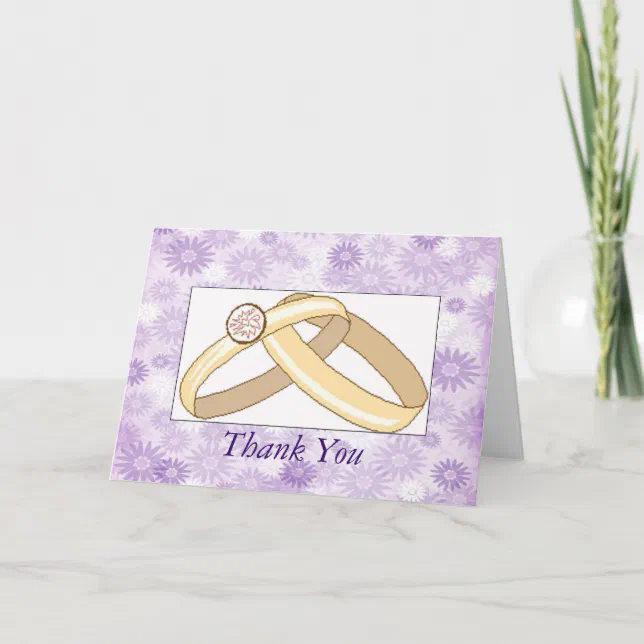 Wedding Ring Thank You Notes | Zazzle