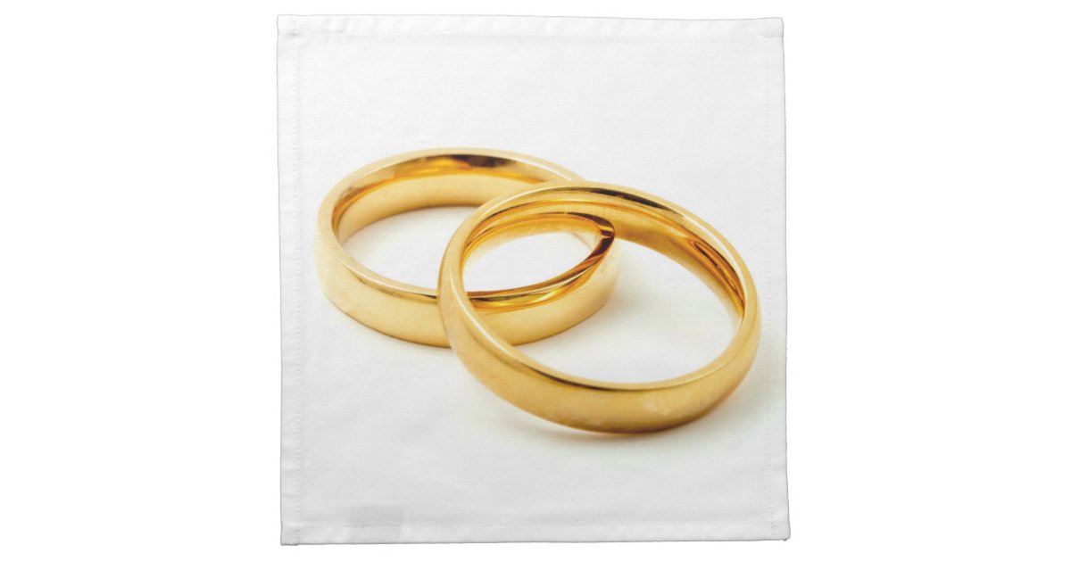 Wedding rings cloth napkin | Zazzle