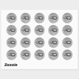 Wedding Rings Envelope Seal Stickers | Zazzle