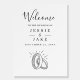 Wedding rings fun wedding welcome sign | Zazzle