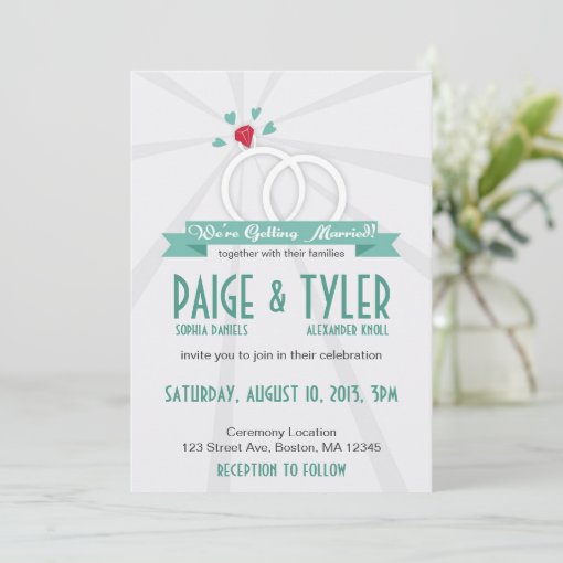Wedding Rings Invitation | Zazzle