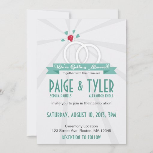 Wedding Rings Invitation | Zazzle
