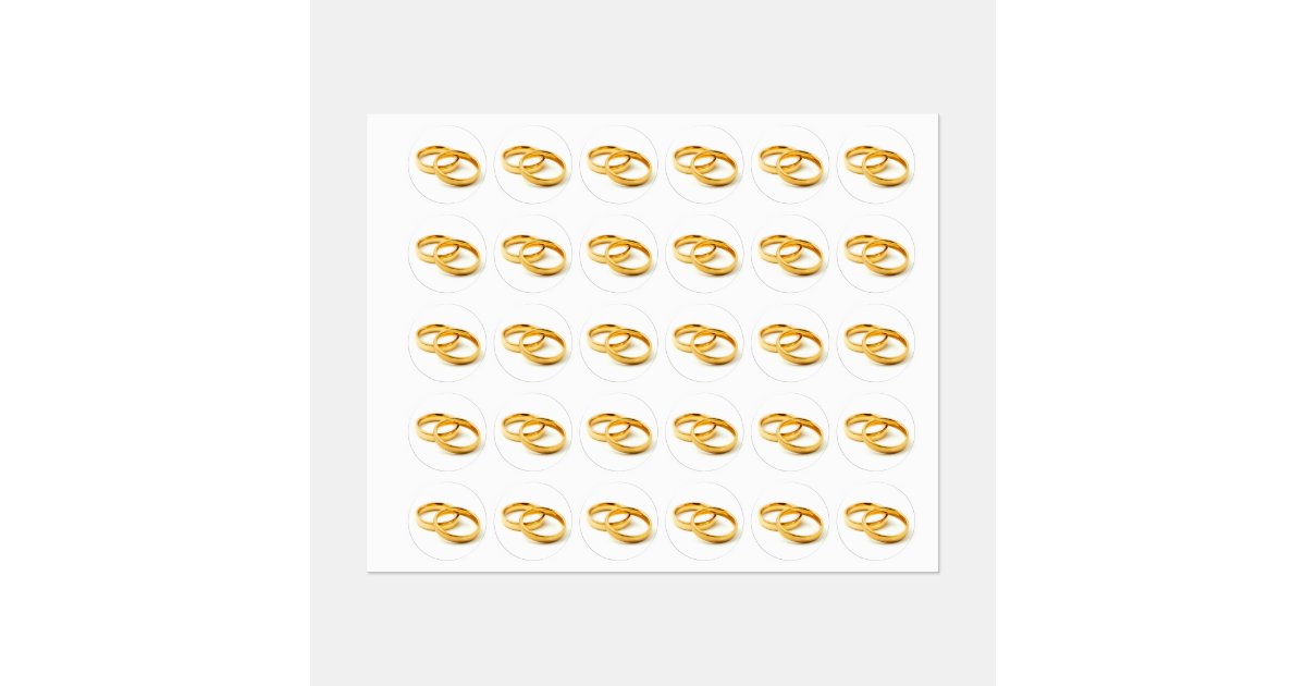 Wedding rings labels | Zazzle