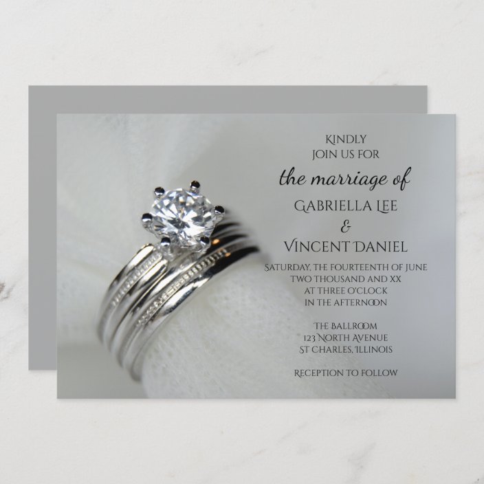 Wedding Rings Marriage Invitation | Zazzle.com