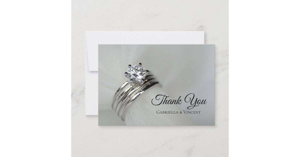 Wedding Rings Marriage Thank You | Zazzle