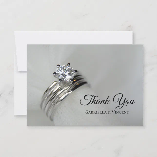 Wedding Rings Marriage Thank You | Zazzle