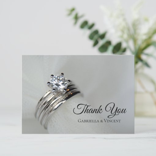 Wedding Rings Marriage Thank You | Zazzle
