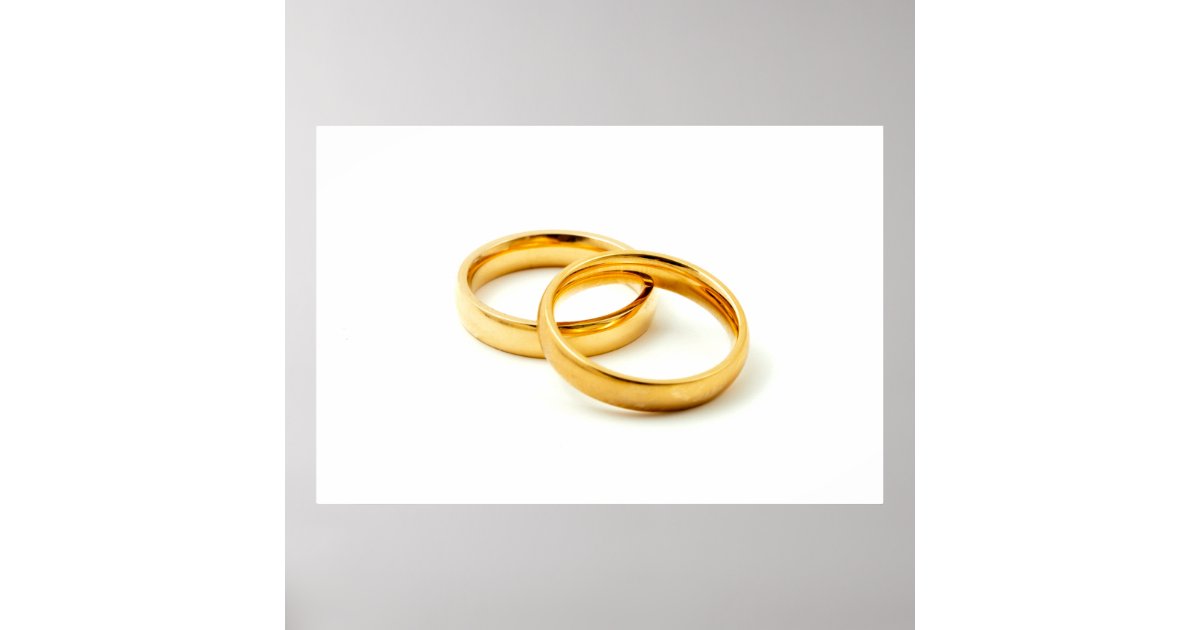 Wedding rings poster | Zazzle