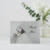 Wedding Rings Thank You Postcard | Zazzle