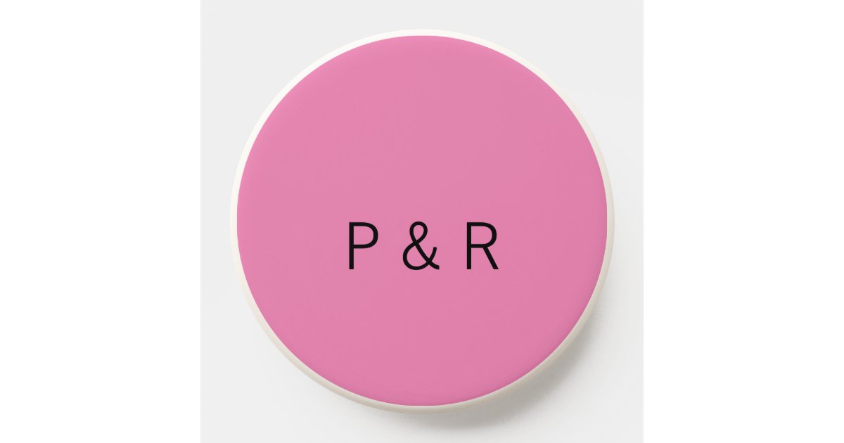 Wedding romantic partner add couple initial letter PopSocket | Zazzle