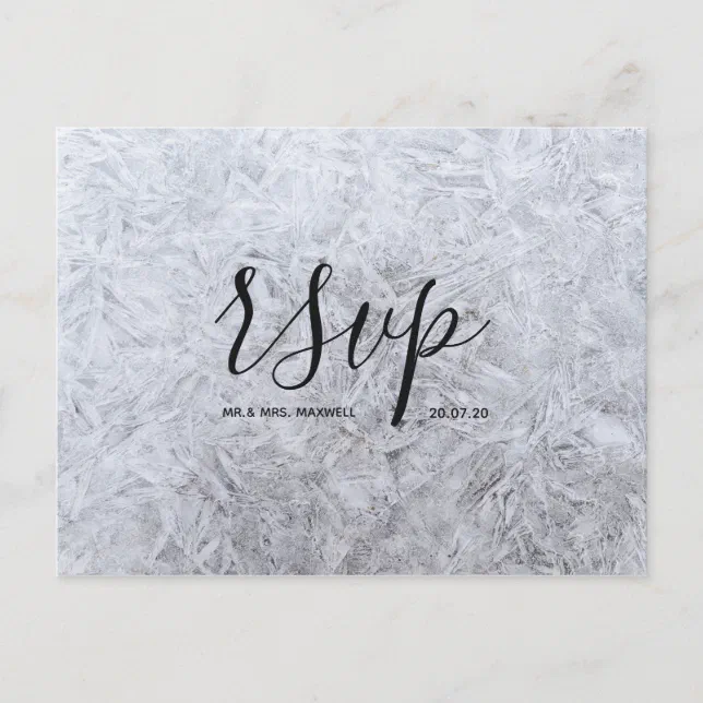 Wedding Rsvp card | Wood Texture Script Postcard | Zazzle