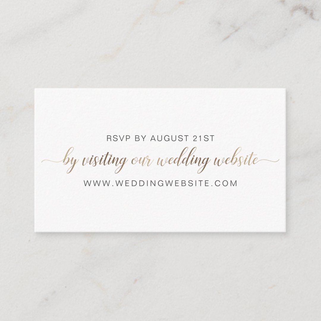 Wedding RSVP Online Card | Zazzle