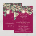 Wedding Rustic Wood Gold Berry Anniversary Invitation | Zazzle
