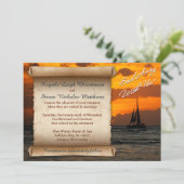 Wedding | Sail Away With Us! | Sailboat | Sunset Invitation | Zazzle
