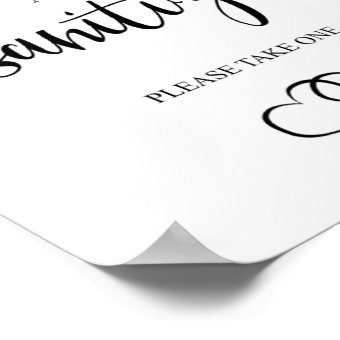 Wedding Sanitize sign, Be wise and sanitize. Poster | Zazzle