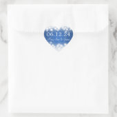 Wedding Save The Date Magic Sparkle Blue Heart Sticker | Zazzle