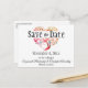 Wedding Save The Date Orange Burgundy Tree Heart Announcement Postcard ...