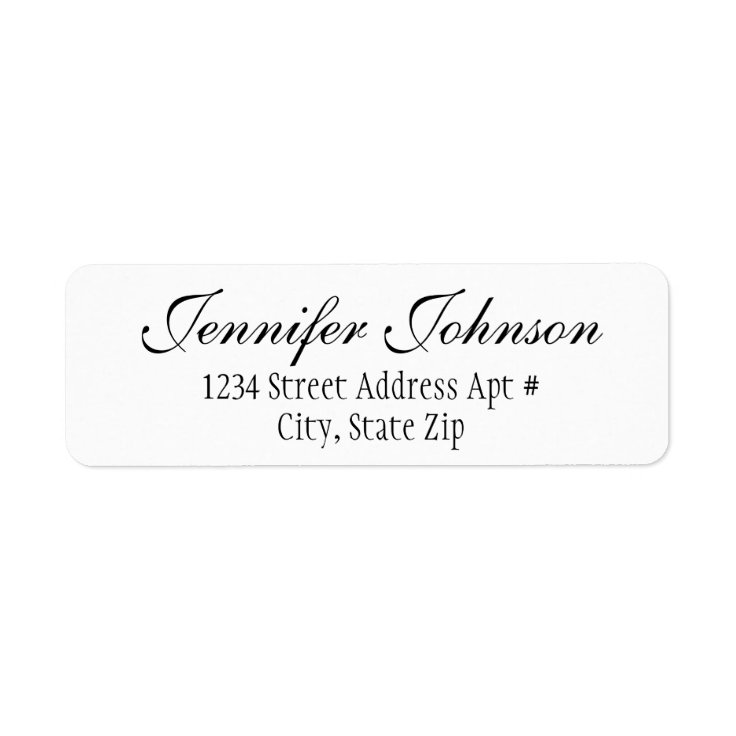 Wedding Script Return Address Envelope Labels | Zazzle