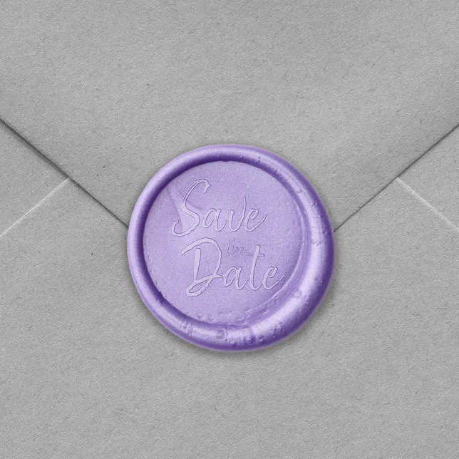Wedding Script Save the Date Wax Seal Stamp | Zazzle