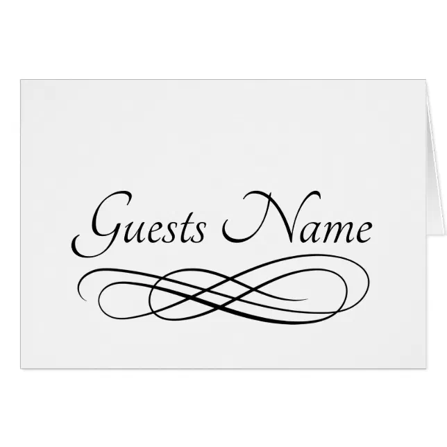 Wedding Seating Blank Guests Name Table Card | Zazzle