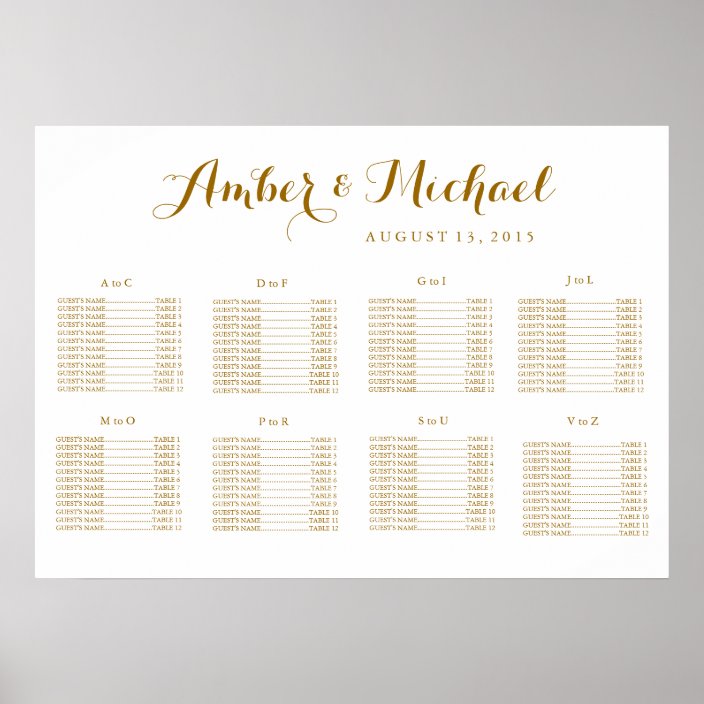 Wedding Seating Chart | Zazzle.com