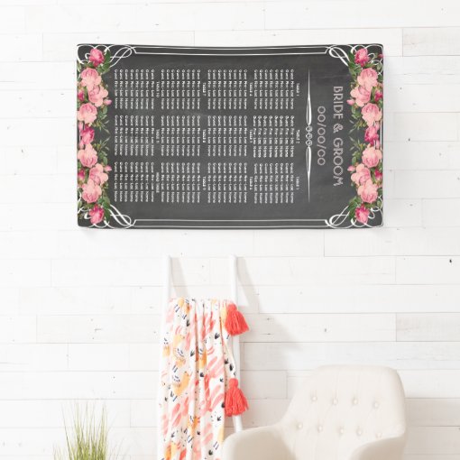 wedding seating chart banner | Zazzle