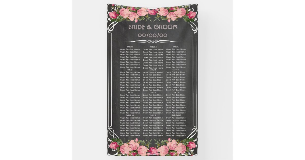 wedding seating chart banner | Zazzle