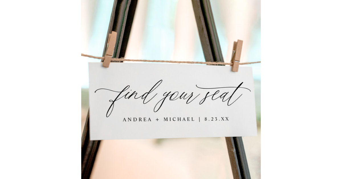 Wedding Seating Chart Find Your Seat Card | Zazzle