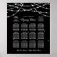 Wedding Seating Chart Sparkling String Black | Zazzle