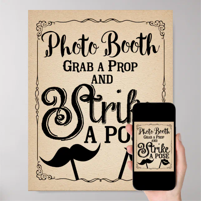 Wedding selfie photo booth sign | Zazzle