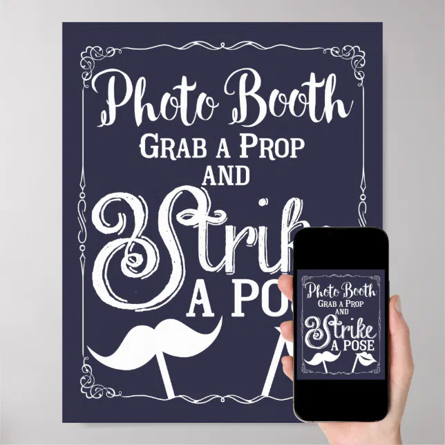 Wedding selfie photo booth sign elegant | Zazzle
