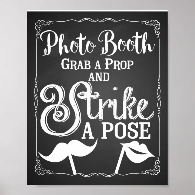 Wedding selfie photo booth sign elegant | Zazzle