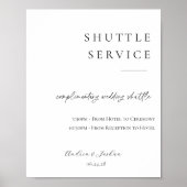 Wedding Shuttle Service Sign | Zazzle