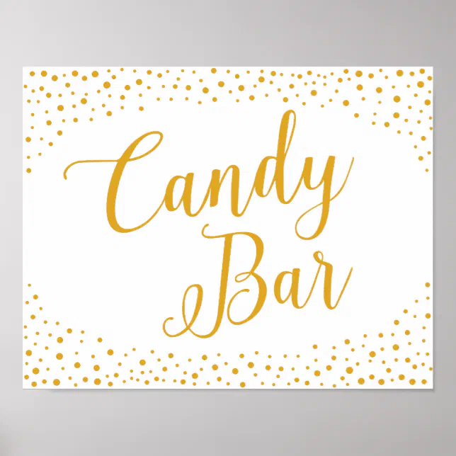 Wedding Sign – Candy Bar Confetti Wedding Sign | Zazzle
