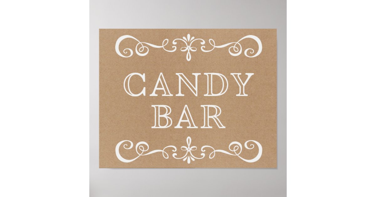 Wedding Sign – Candy Bar Rustic Wedding Sign | Zazzle