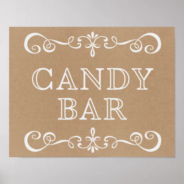 Wedding Sign – Candy Bar Rustic Wedding Sign | Zazzle