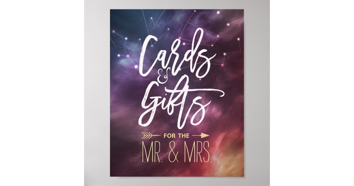 Wedding Sign Cards Gifts Star Galaxy Constellation | Zazzle