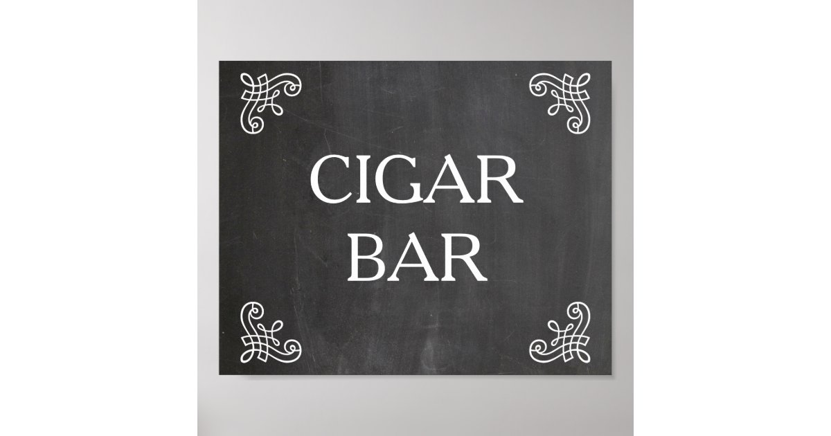 Wedding sign - cigar bar or your own text | Zazzle