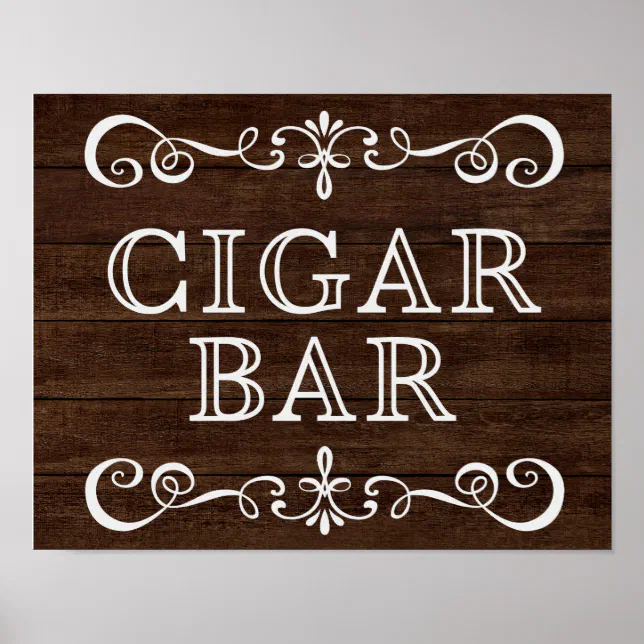 Wedding Sign – Cigar Bar Rustic Wedding Sign | Zazzle