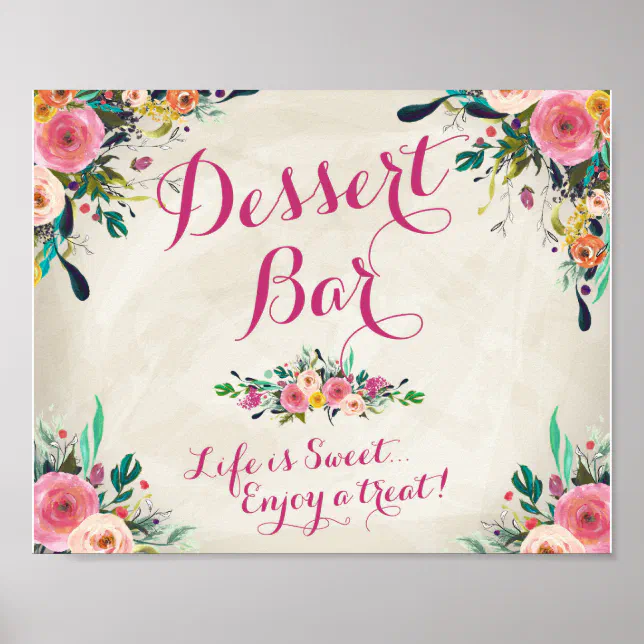 Wedding Sign - Desert Bar Sign | Zazzle