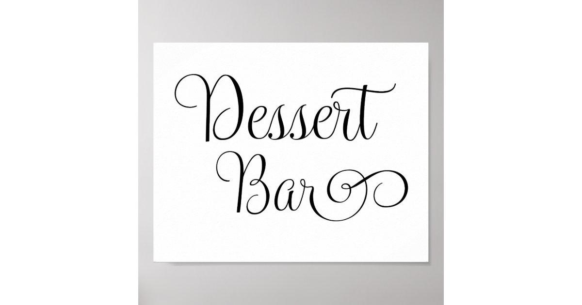 Wedding Sign - Desert Bar Sign | Zazzle