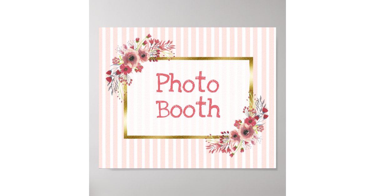 Wedding Sign Photo Booth Chalkboard Look | Zazzle