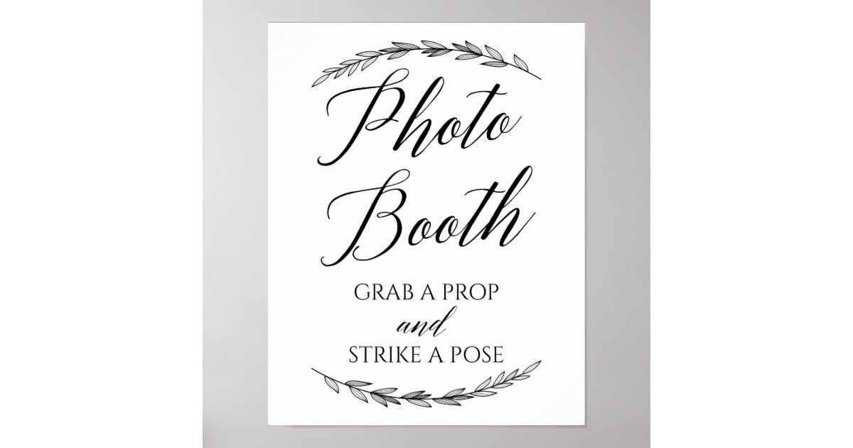 Wedding Sign – Photo Booth Laurel Wedding Sign | Zazzle