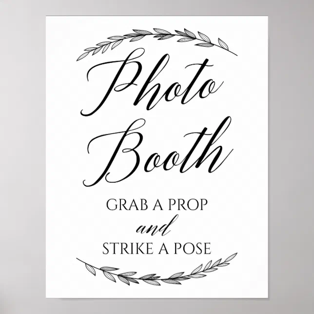 Wedding Sign – Photo Booth Laurel Wedding Sign | Zazzle