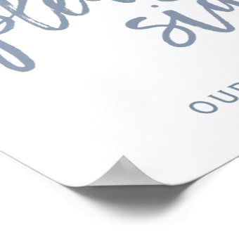 Wedding Sign "Please Sign" Typography | Dusty Blue | Zazzle