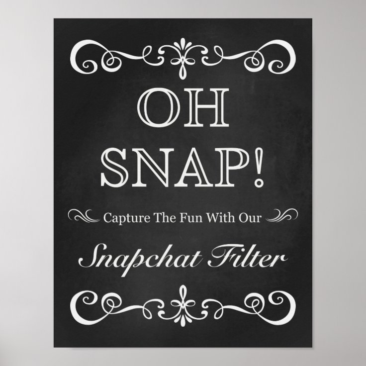 Wedding Sign – Snapchat Wedding Chalkboard Sign | Zazzle