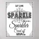 Wedding sign Sparkle send off poster | Zazzle