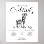 Wedding Signature Cocktails Sign | Zazzle