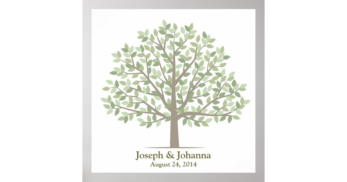 Wedding Signature Tree – Classic Poster | Zazzle