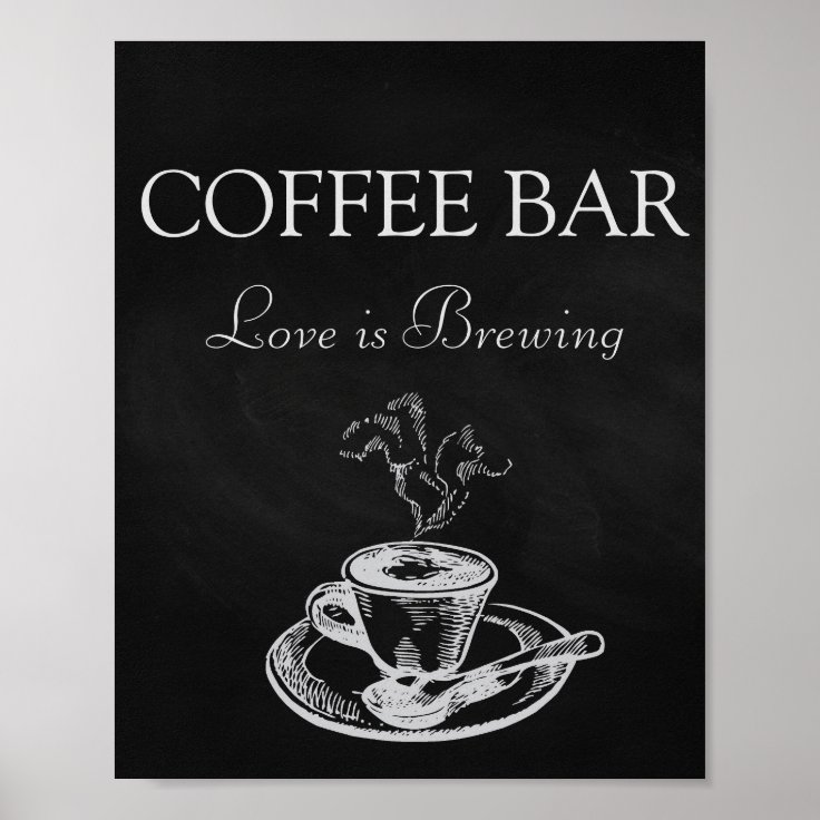 Wedding Signs Coffee Bar | Zazzle